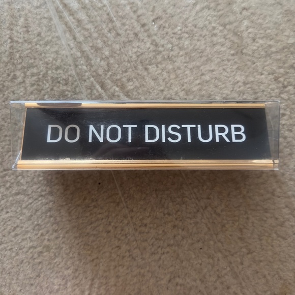 Office | New Do Not Disturb Desk Name Plate Gold And Brown | Poshmark